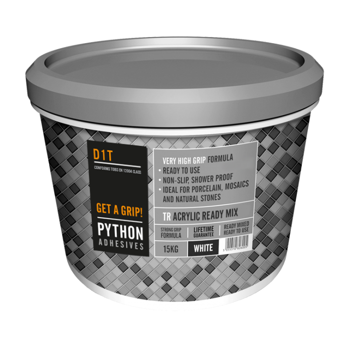 Python TR Ready Mix Tile Adhesive D1 T - 15kg – Trimline Group
