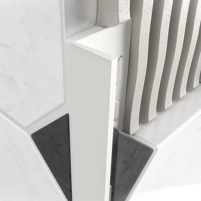 Atrim 4.5mm Straight Edge PVC White Tile Trim - 2.5m – Trimline Group