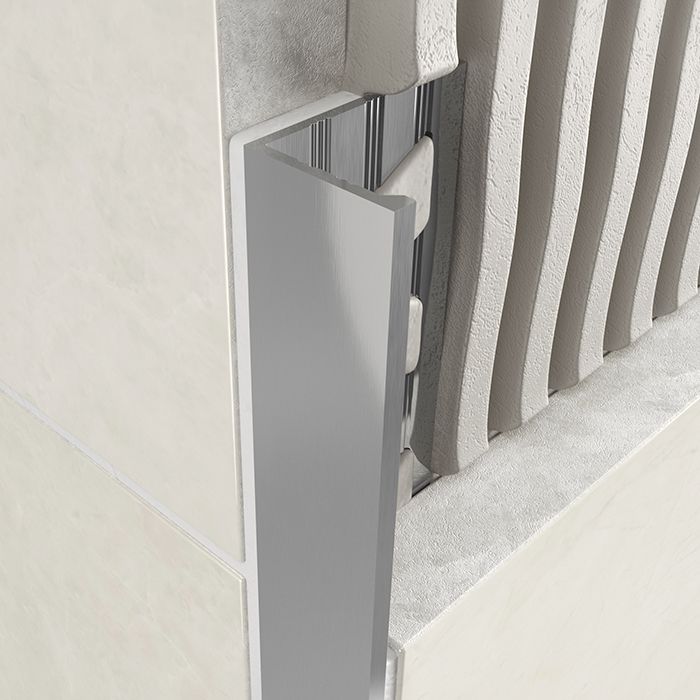 Atrim 6mm Straight Edge Aluminium Mill Finish Tile Trim - 2.5m ...