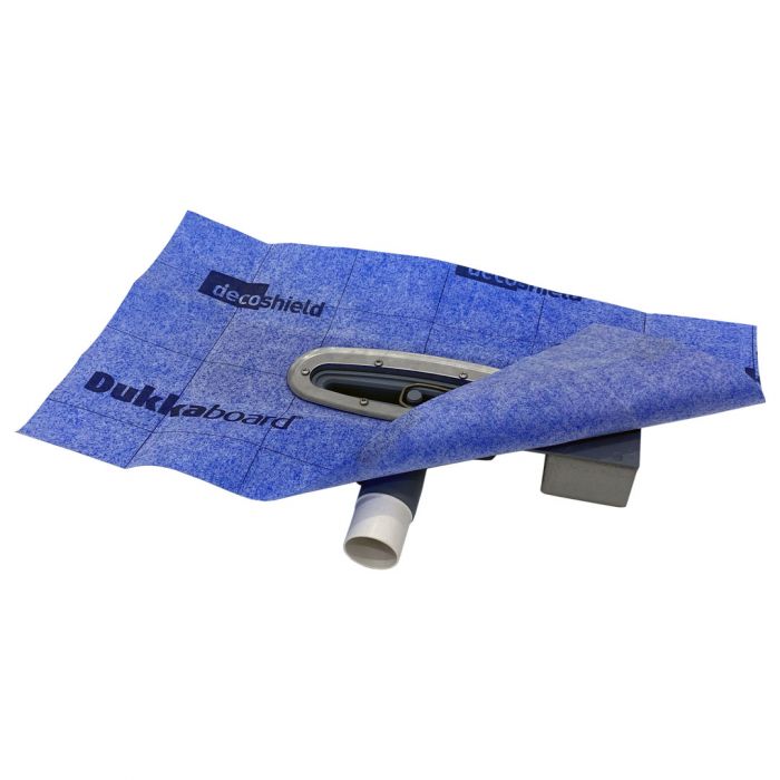 Dukkaboard L-Drain 120mm In Line Outlet Channel Drain Body - 1½ ...