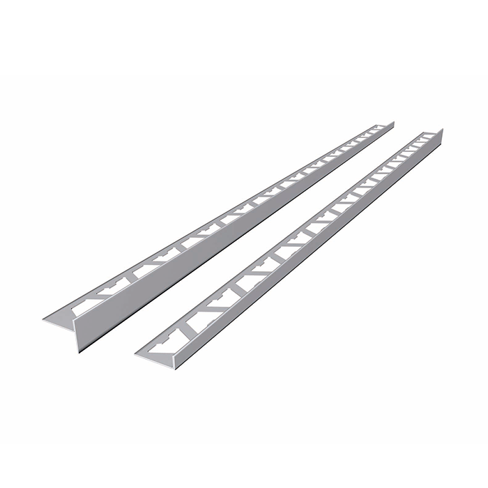 Dukkaboard 12.5mm Right-Hand Shower Tray Wedge Trim Brushed Stainless ...