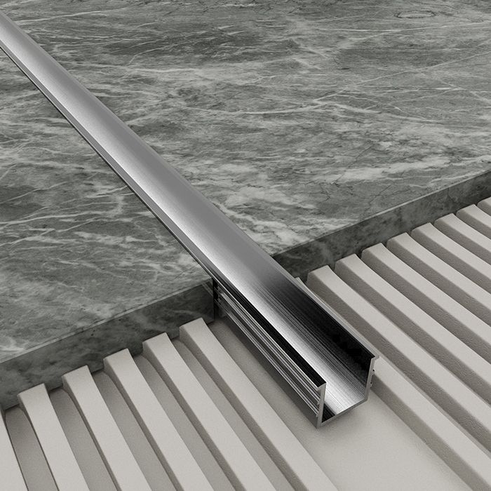 Atrim 10mm Shower Glaze Trim Aluminium Chrome Effect Trim - 2m ...