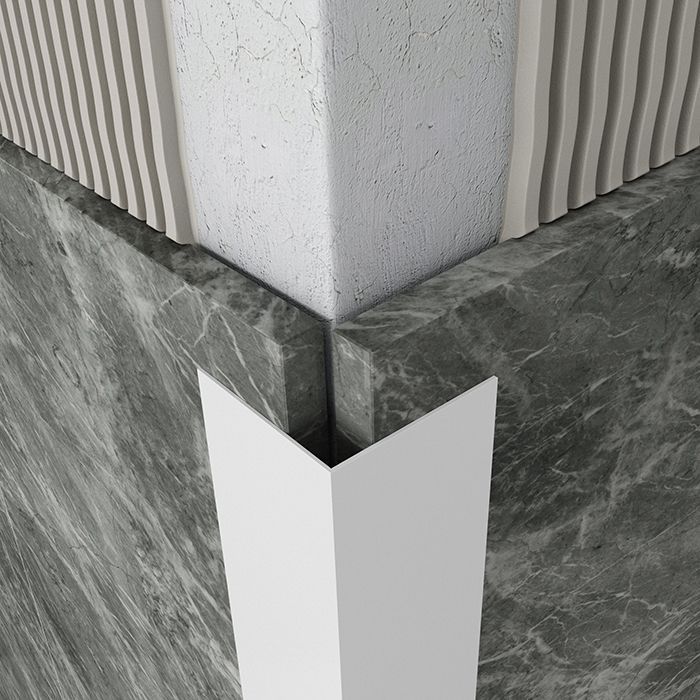 Atrim 30x30mm Protective Edge Profile Stainless Steel Brushed - 2.5m ...